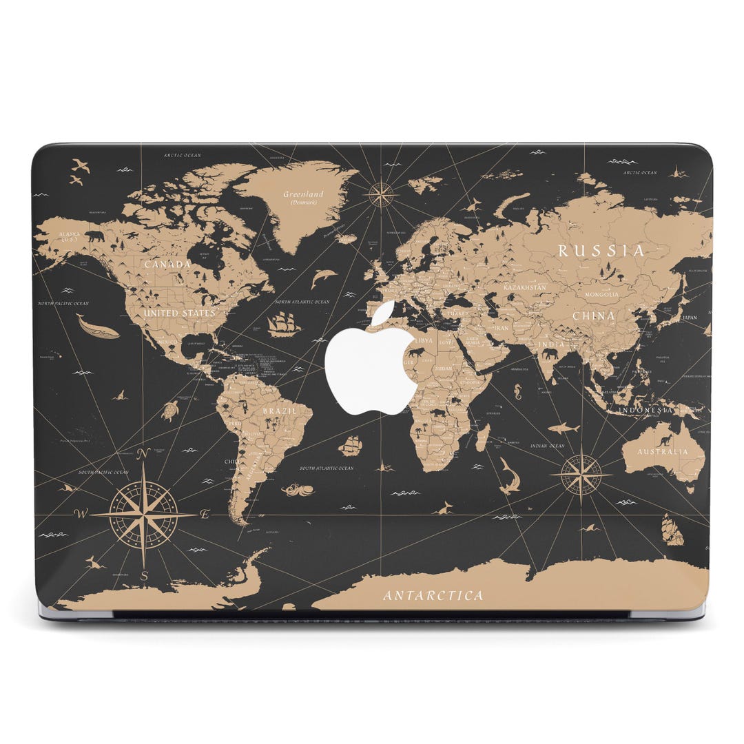 World Map MacBook Pro 16 Case A2141 MacBook Air 13 Inch Case 2017 13 ...