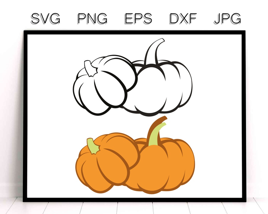 Pumpkin Svg Bundle Halloween Svg Two Pumpkins SVG Vector File - Etsy