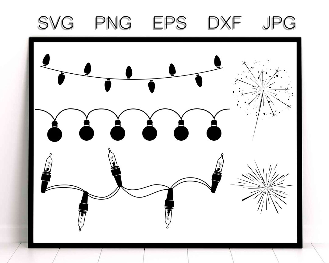 Christmas Lights Svg Lights String SVG Decoration Vector File - Etsy Canada