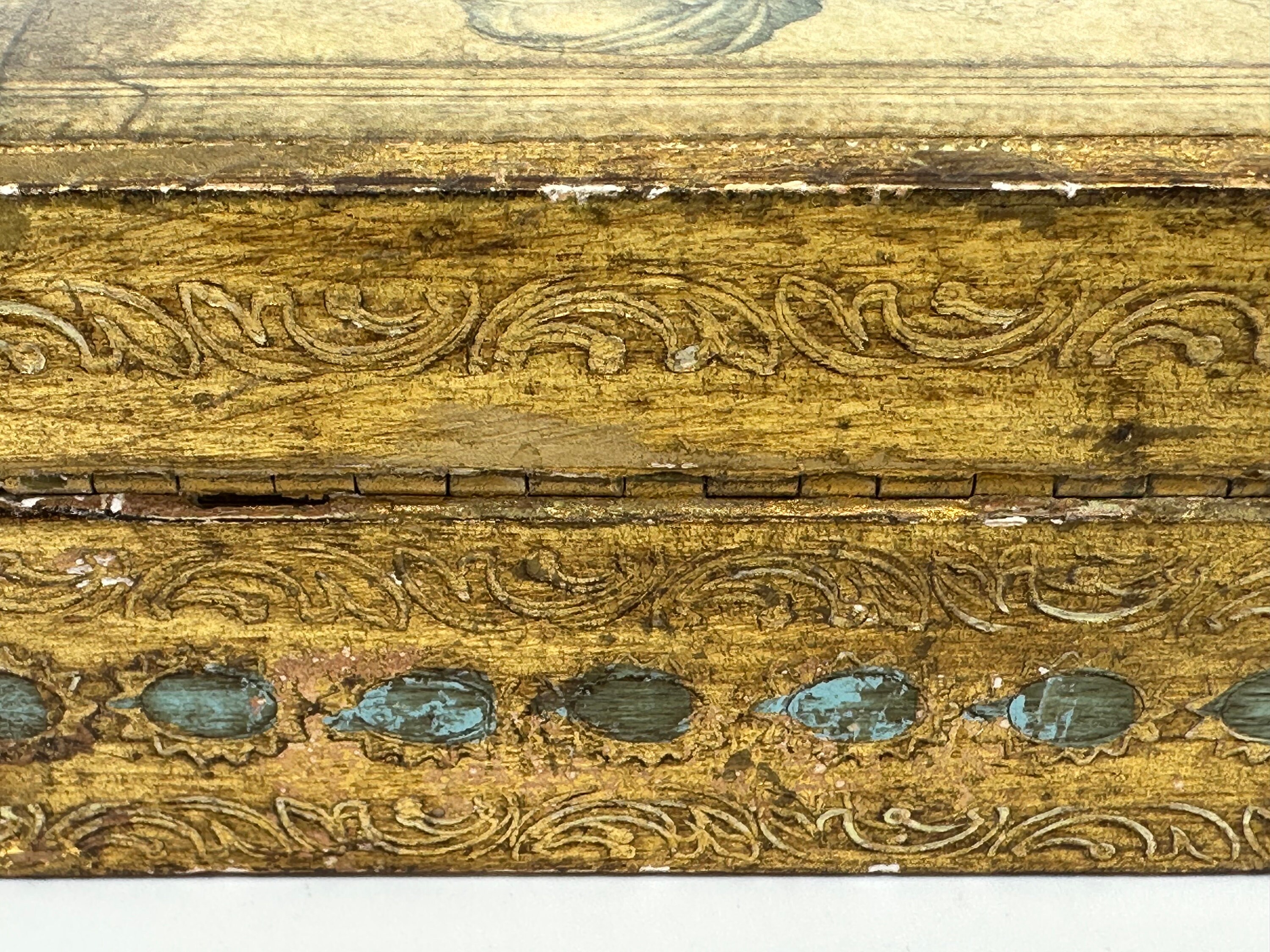 Florentine Decorated Gold Leaf Box With Made in Italy - Etsy