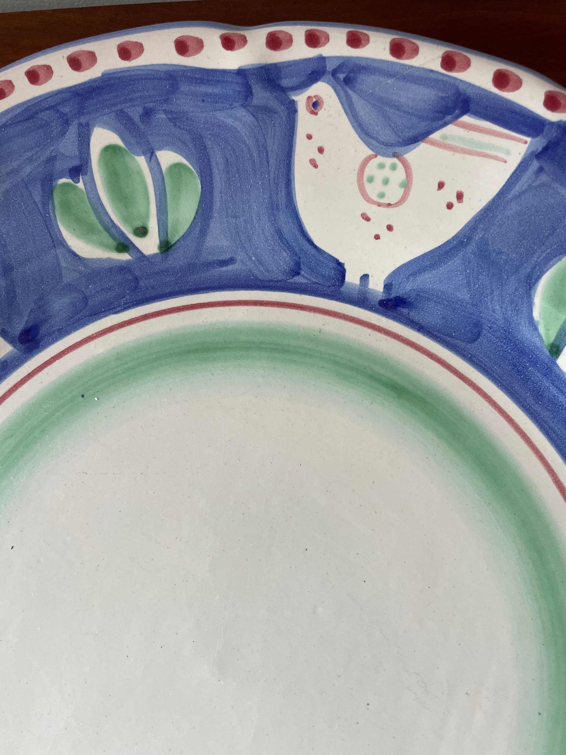Vintage Solimene Vietri Chicken Platter 13 1/2, Italian Pottery Platter ...