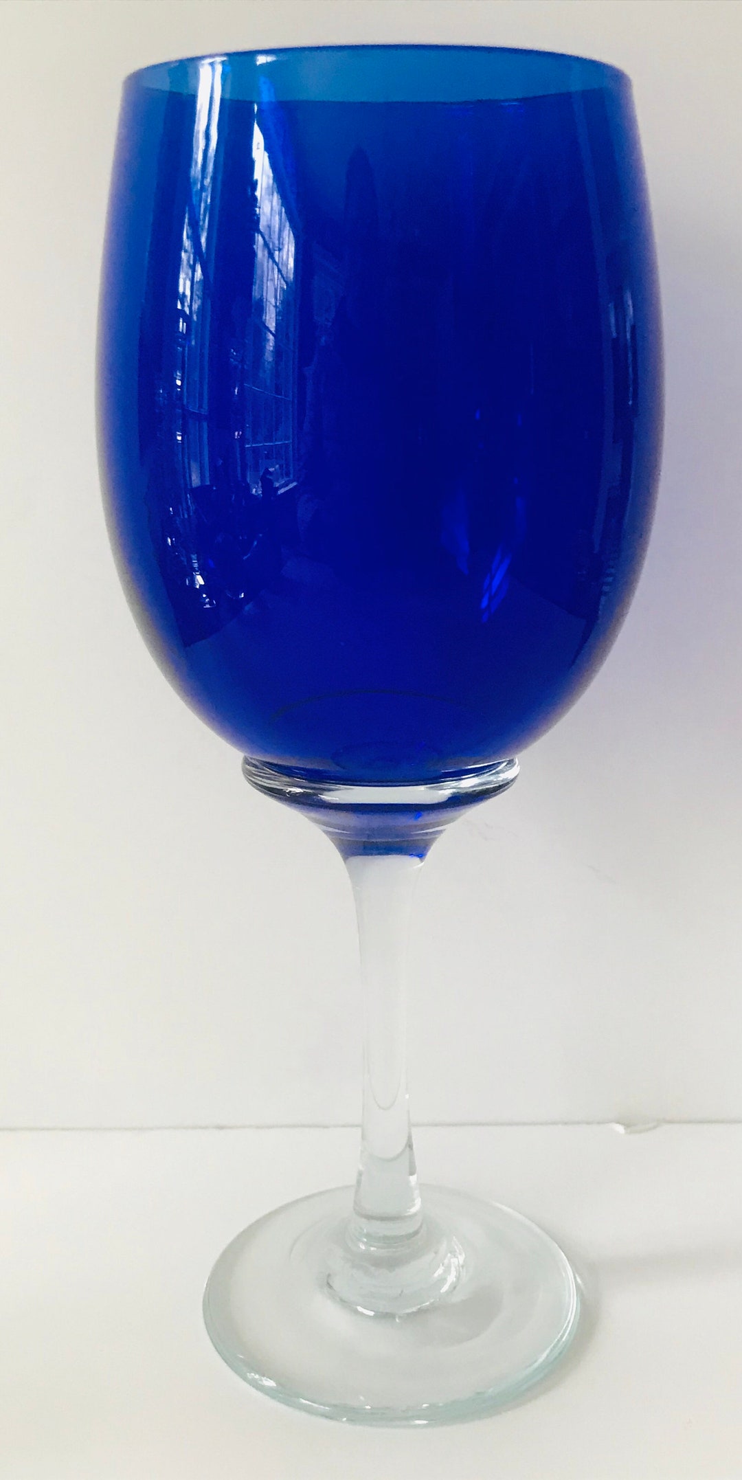 John Gilmor '85 New York Studio Art Glass Cobalt Wine Goblet - Signed ...