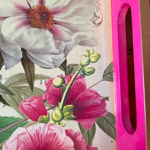 Decoupage Pink Lacquered Gallery Tray Botanical Theme - Etsy