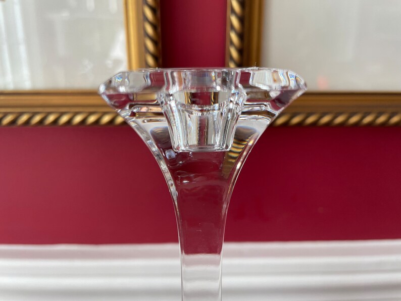 Tiffany & Co. Crystal tapered Column Candlestick Holders 10 - Etsy