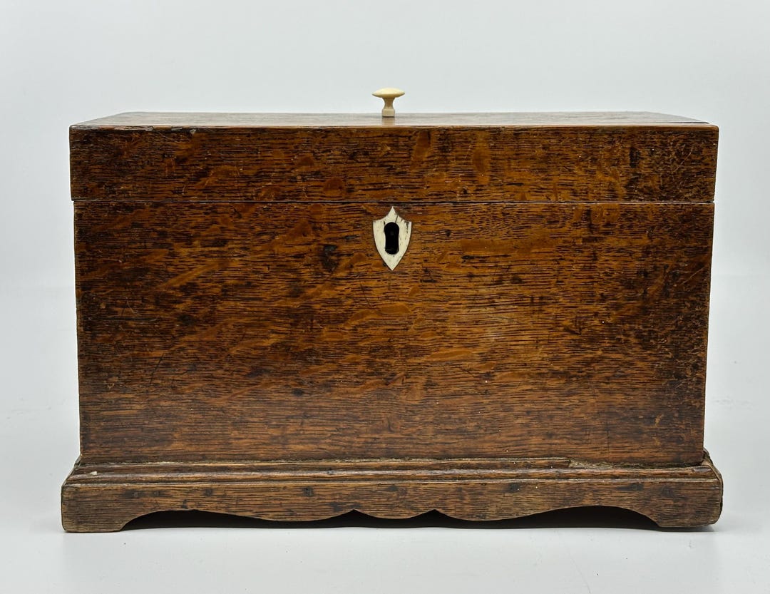 George III Antique English Oak Box - Etsy