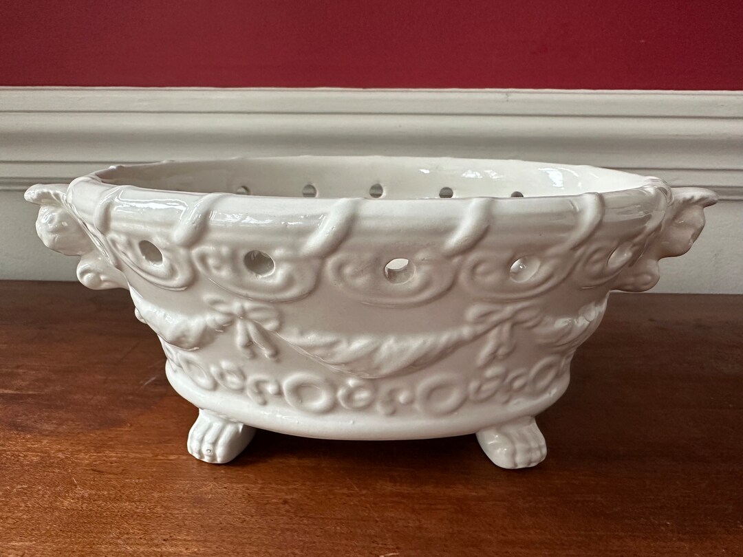 Small White Porcelain Cachepot Planter, Made in Italy - Etsy