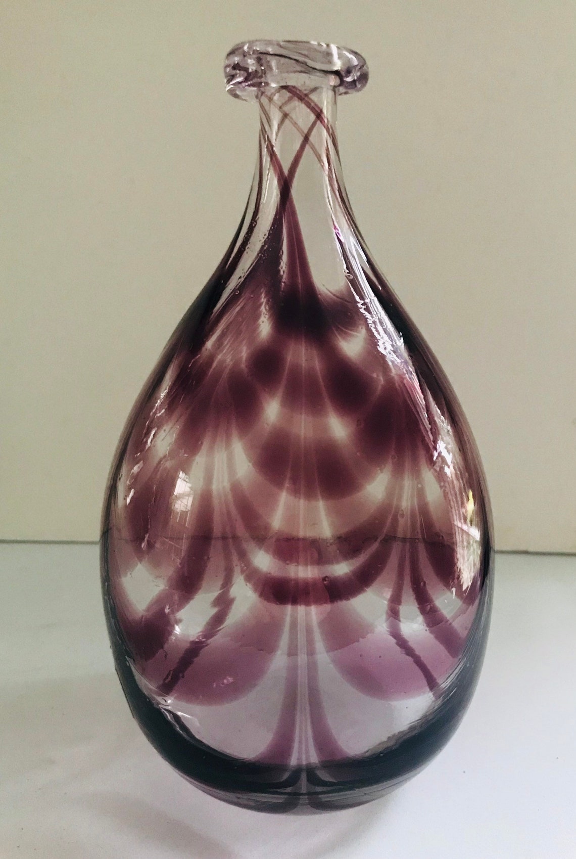 Richard Harkness Art Glass Hand Blown Vase 6 Tall, Scarce - Etsy
