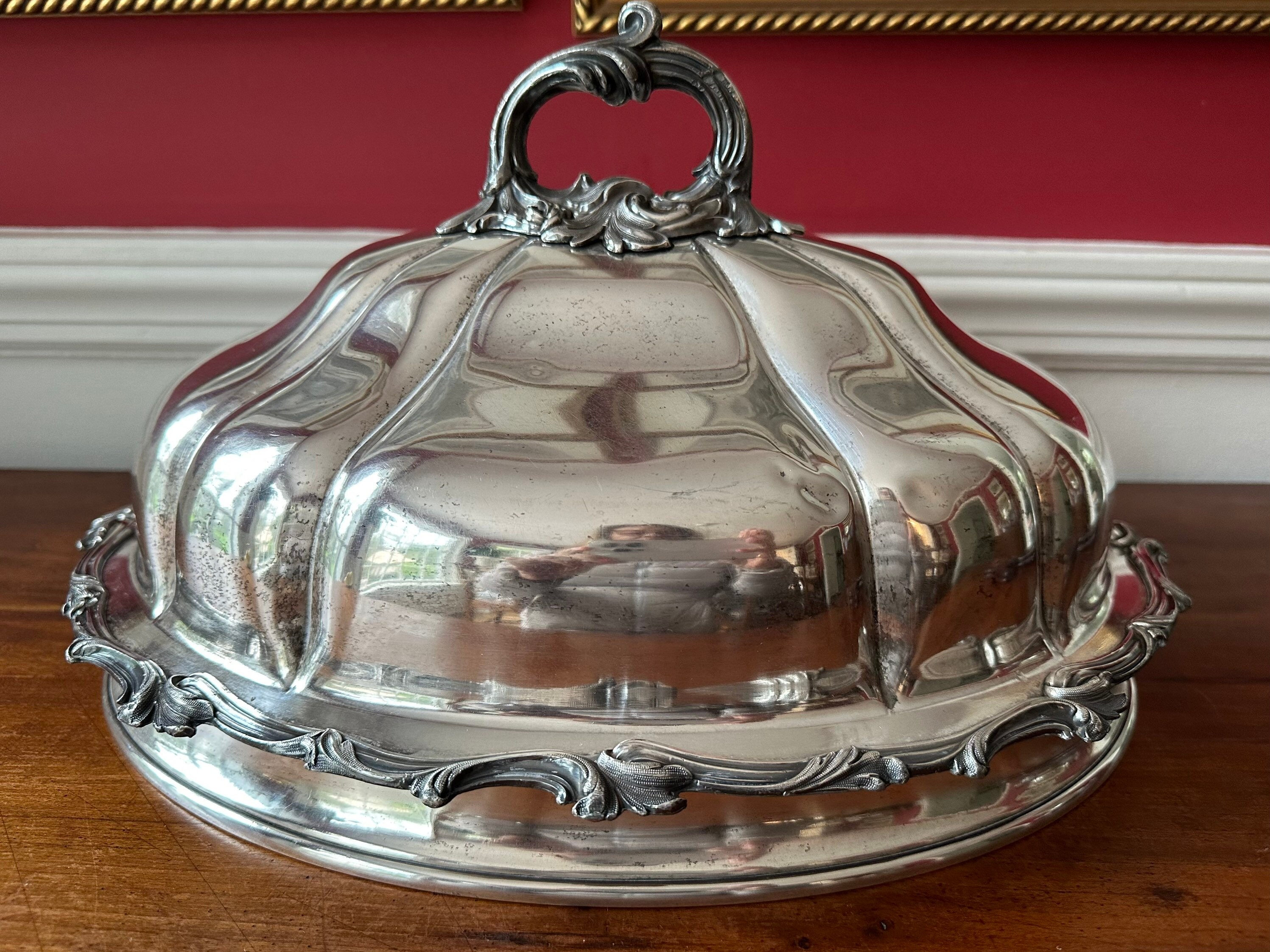 Fancy English Silverplate Sheffield Meat Dome, 19th Century - Etsy