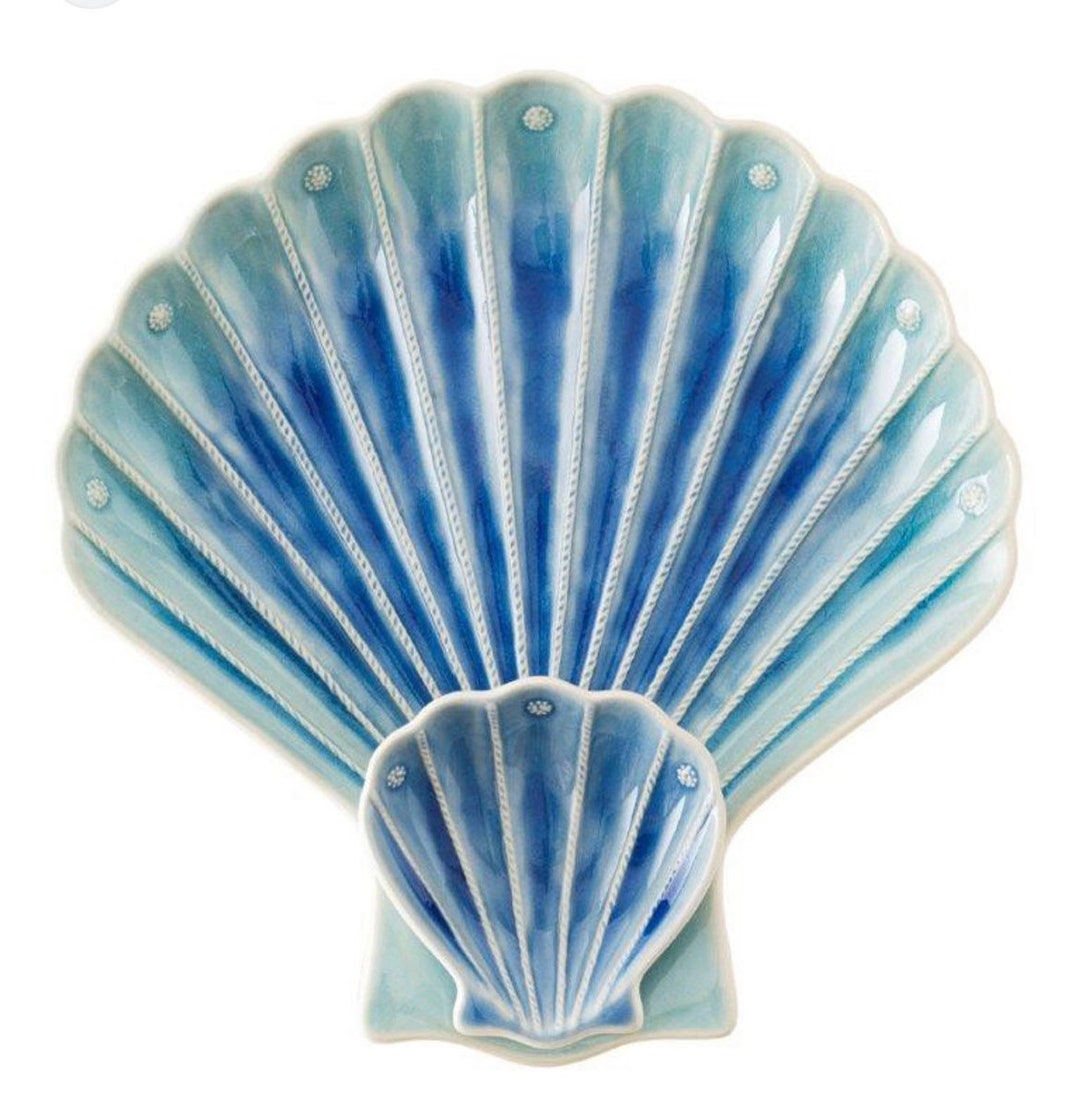 Juliska Ceramics Berry & Thread Delft Ombre Crackle Shell - Etsy