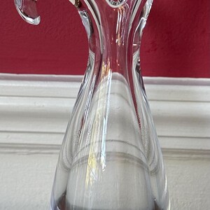 Mid-century Modern Steuben Crystal Vase Signed 10" Tall Sheared Rim Bud ...