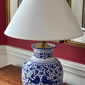 Rare Deruta ARABESCO BLUE Table Lamp With Shade - Etsy