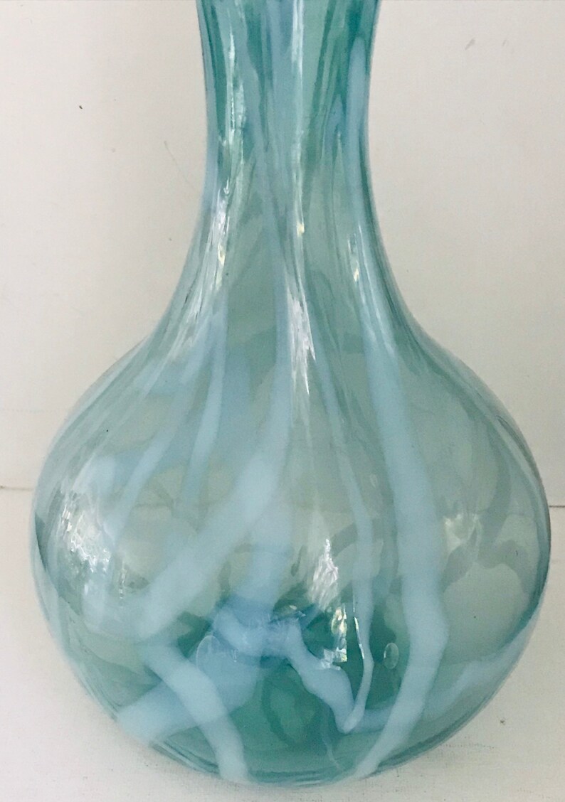 Richard Harkness New Hampshire Studio Art Glass Blue 9 3/4 | Etsy