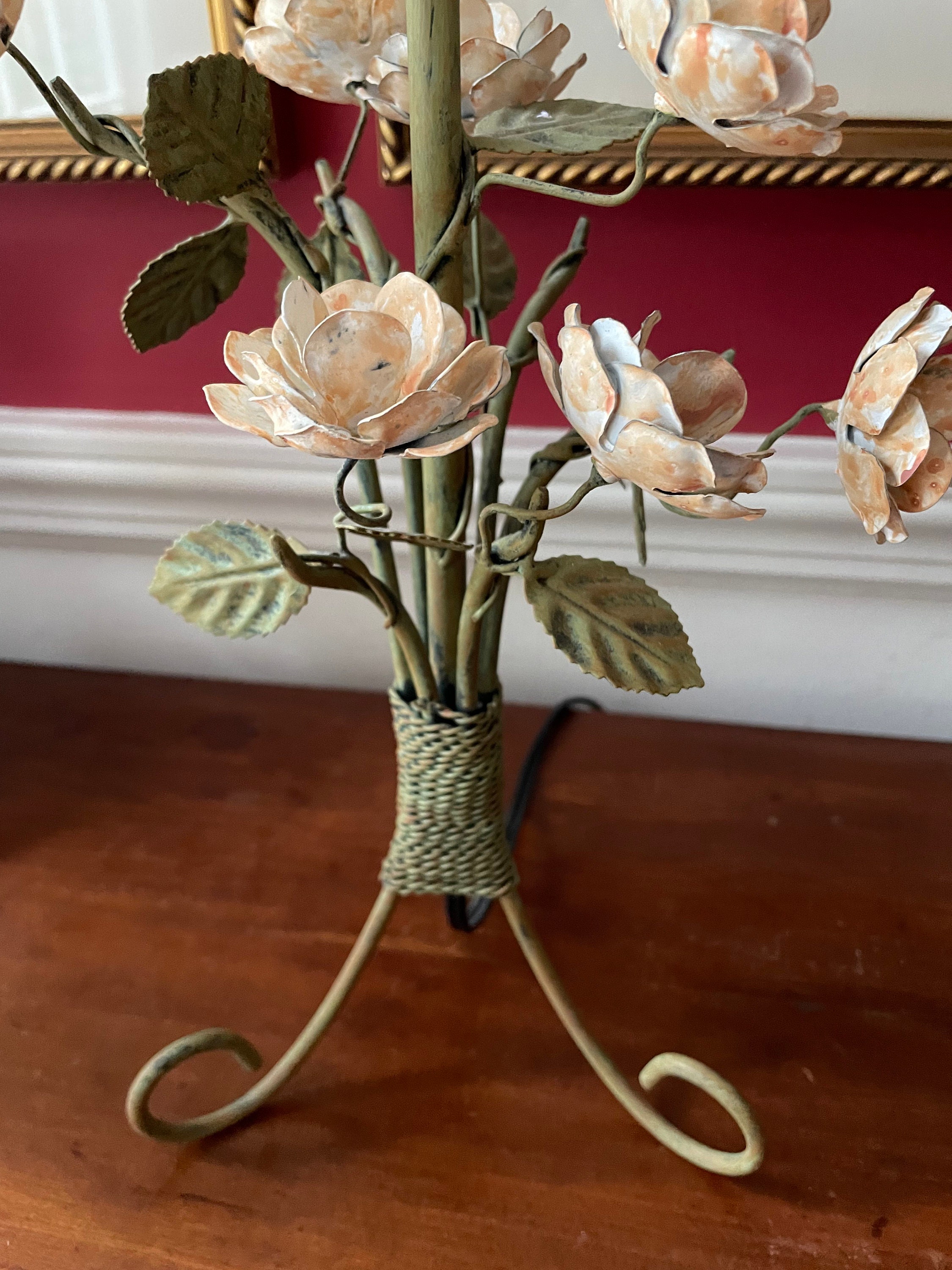 Vintage Tole Lamps A Pair - Etsy