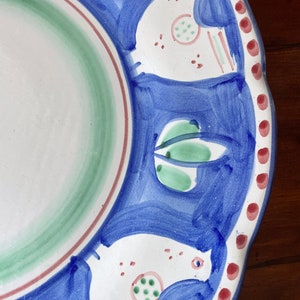 Vintage Solimene Vietri Chicken Platter: Hand-painted Italian Pottery ...