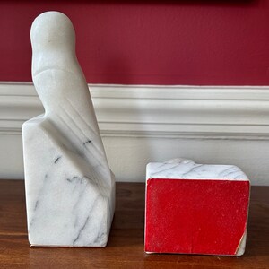 Art Deco White Marble Bird Bookends - Etsy