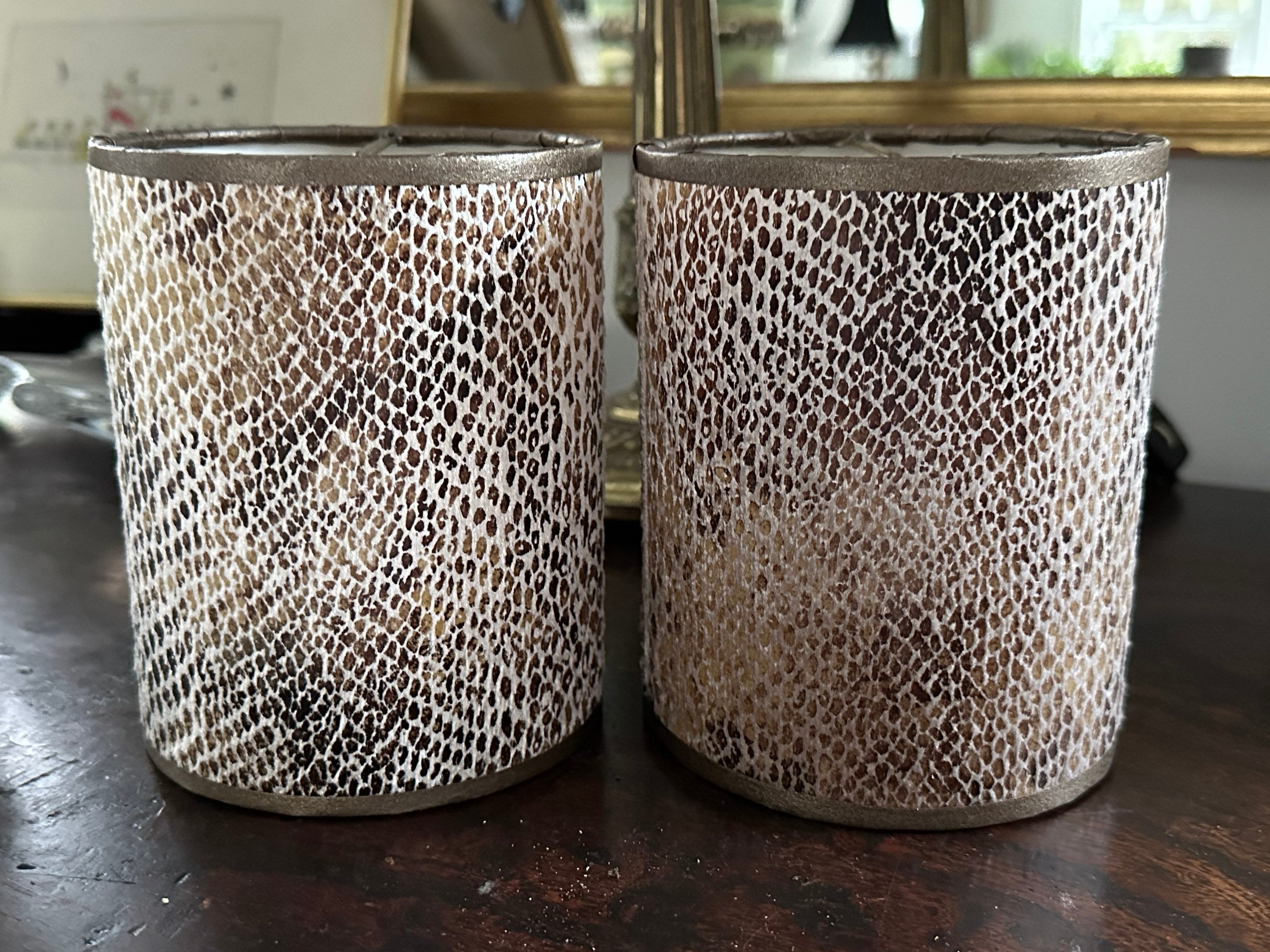 Pair Faux Snake/reptile Skin Candlestick or Sconce Lamp Shades - Etsy