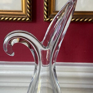 Mid-century Modern Steuben Crystal Vase Signed 10" Tall Sheared Rim Bud ...