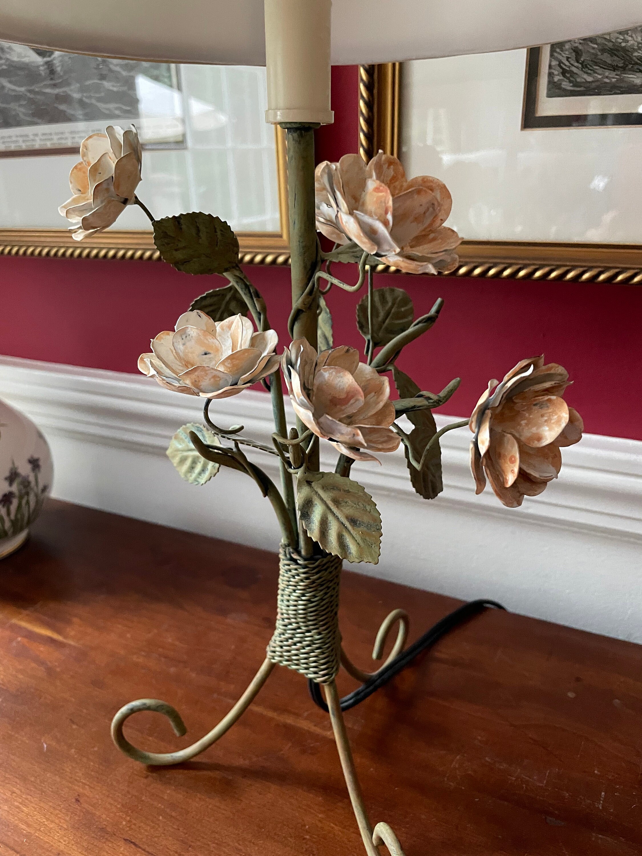 Vintage Tole Lamps A Pair - Etsy