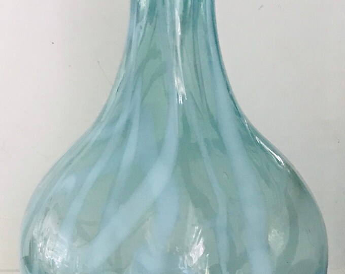 Richard Harkness New Hampshire Studio Art Glass Blue 9 3/4” Vase ...