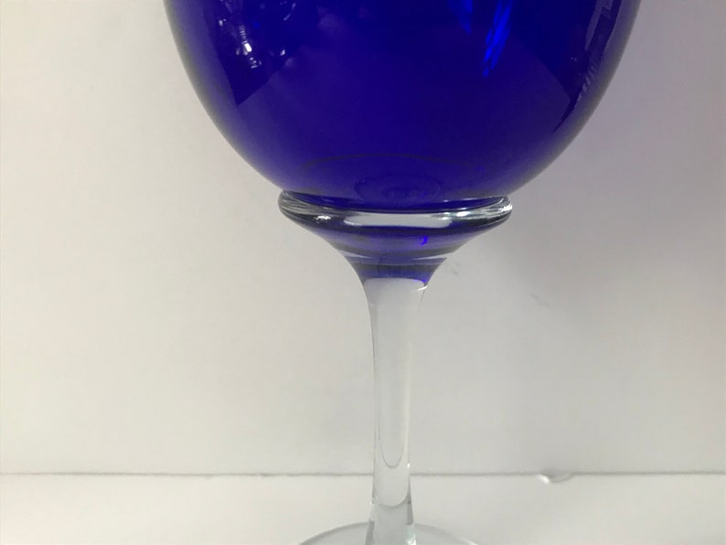 John Gilmor '85 New York Studio Art Glass Cobalt Wine | Etsy