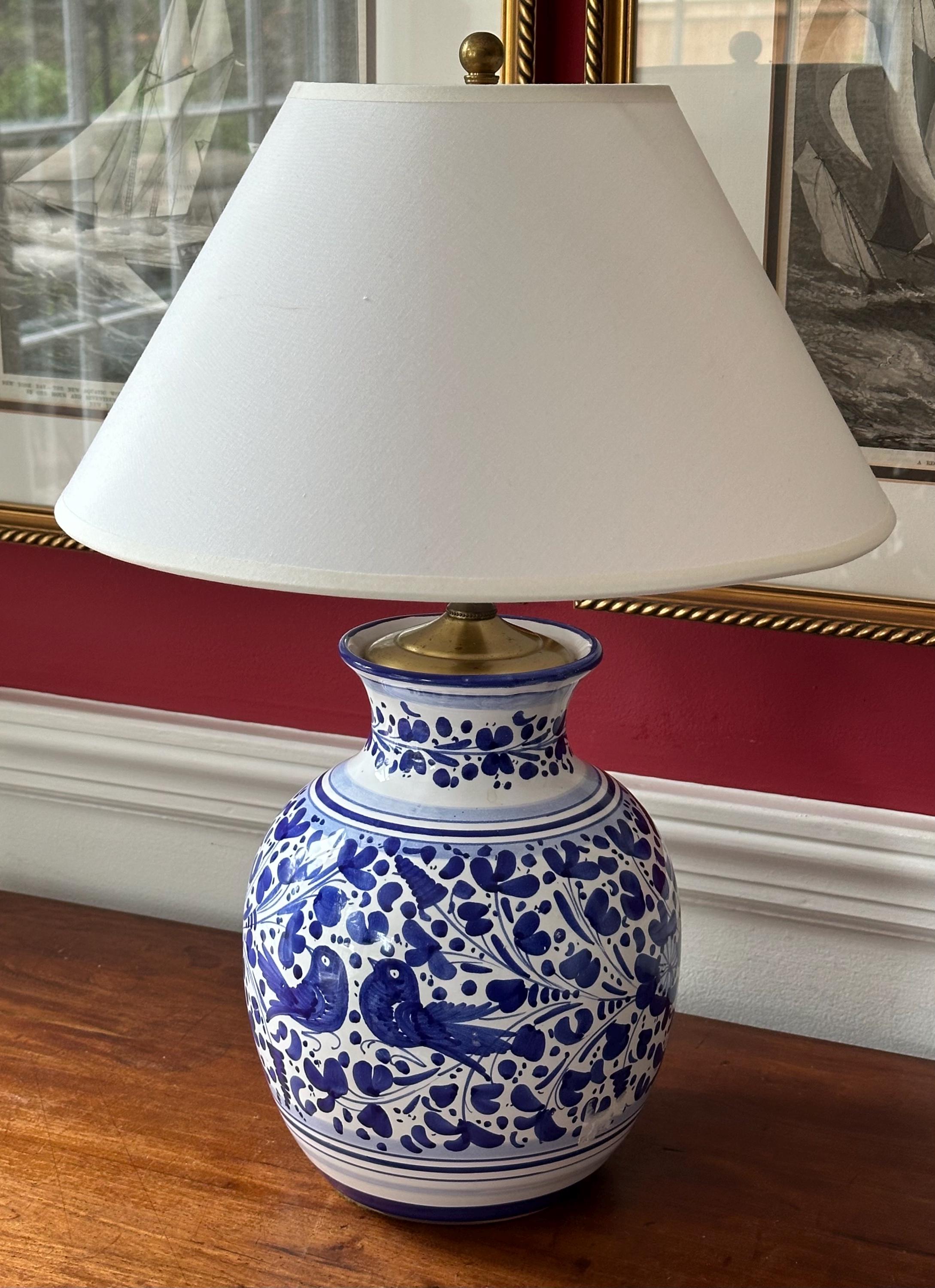 Rare Deruta ARABESCO BLUE Table Lamp With Shade - Etsy