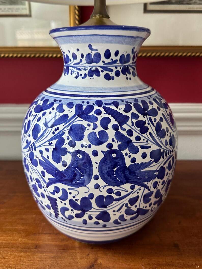 Rare Deruta ARABESCO BLUE Table Lamp With Shade - Etsy