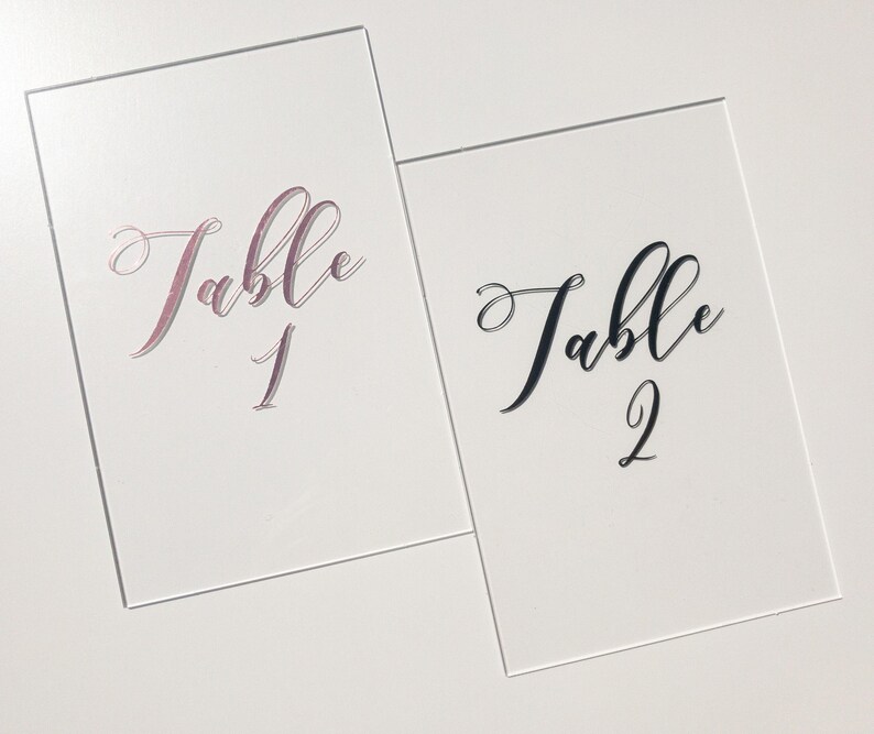 DIY Table Number Decal, Wedding Table Number Vinyl, Vinyl Table Numbers ...