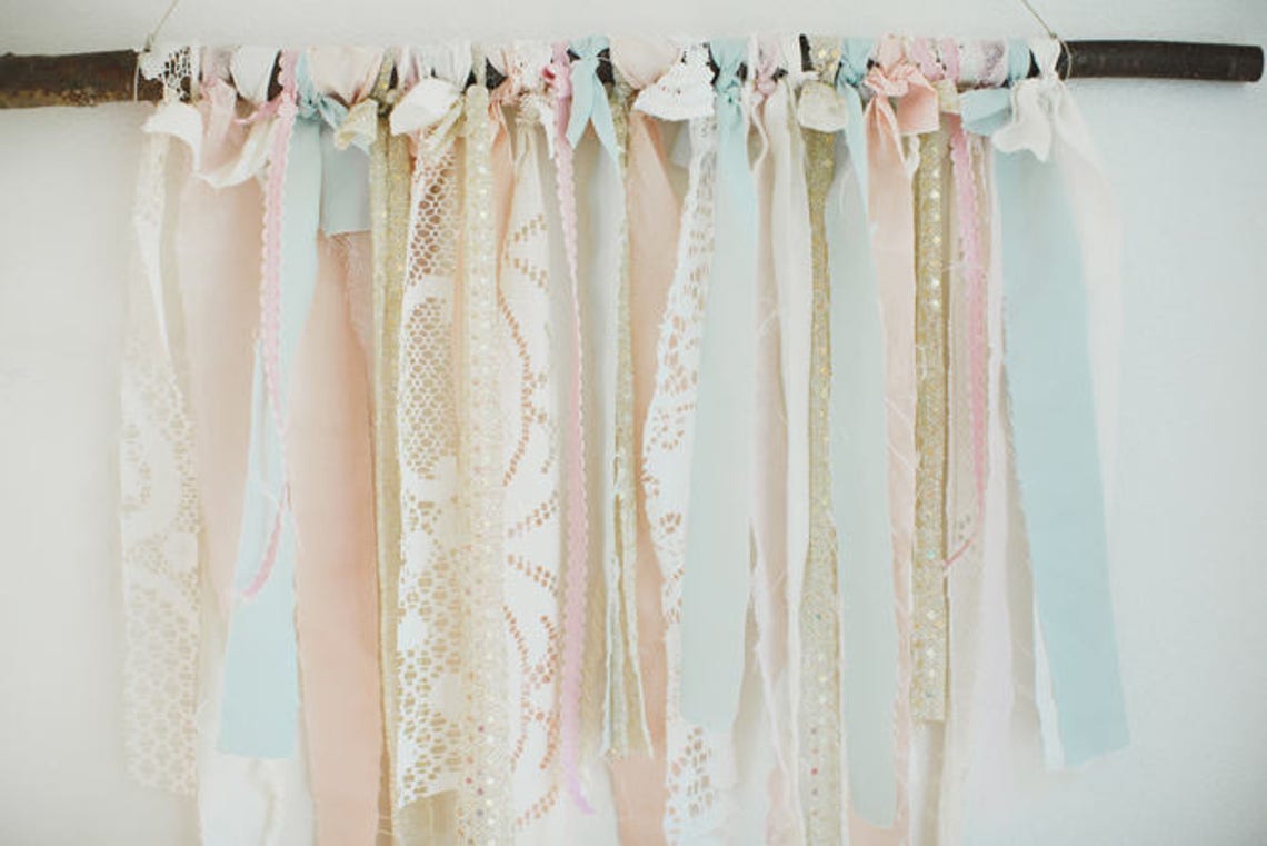 Fabric Wall Banner-floral Wall Banner Nursery Wall | Etsy