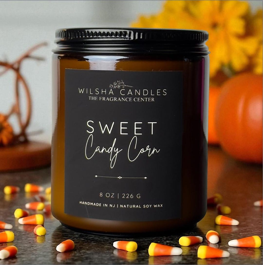 Wilsha Candles Sweet Candy Corn | 8 Oz Soy Wax Candle - Etsy