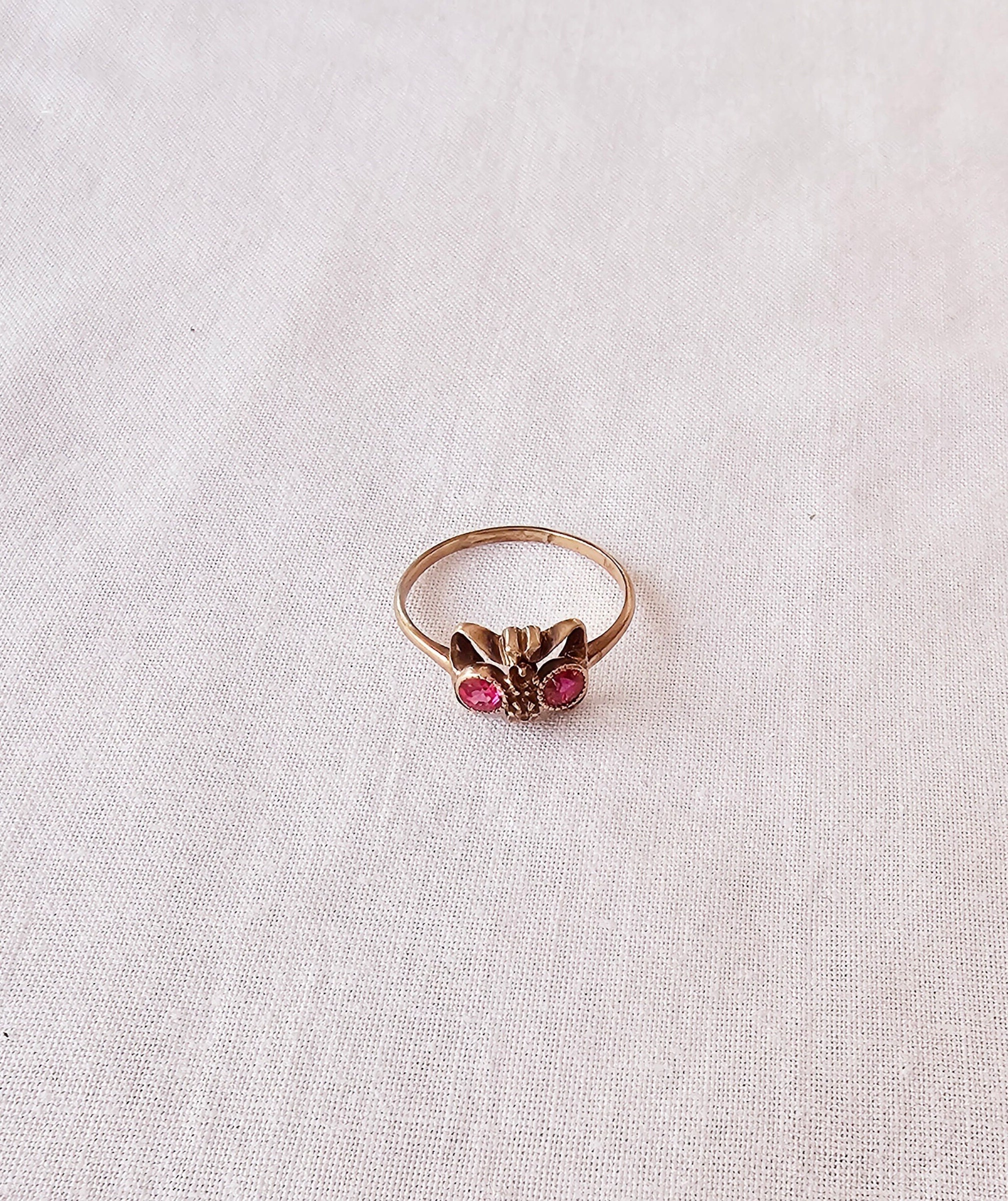 VINTAGE Ruby and Gold Butterfly Ring, 10k - Etsy