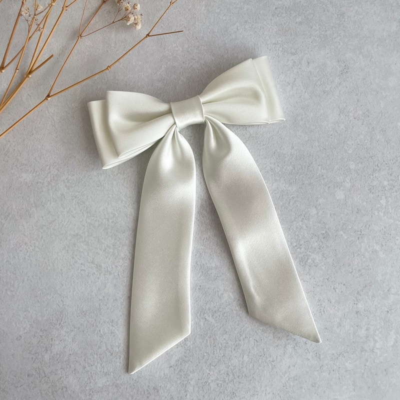 White Hair Bows - Etsy