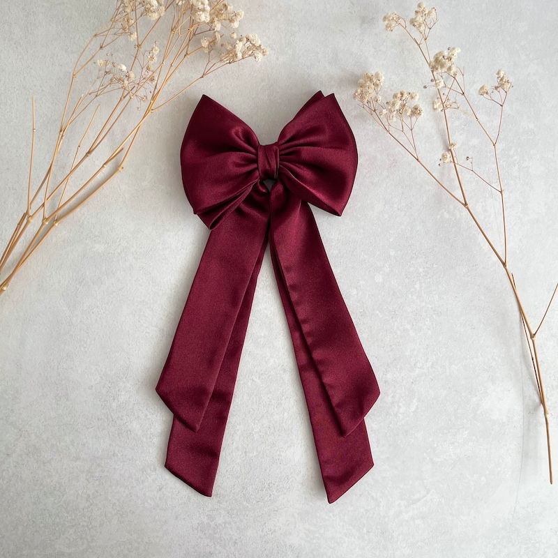 Maroon Hair Bow - Etsy