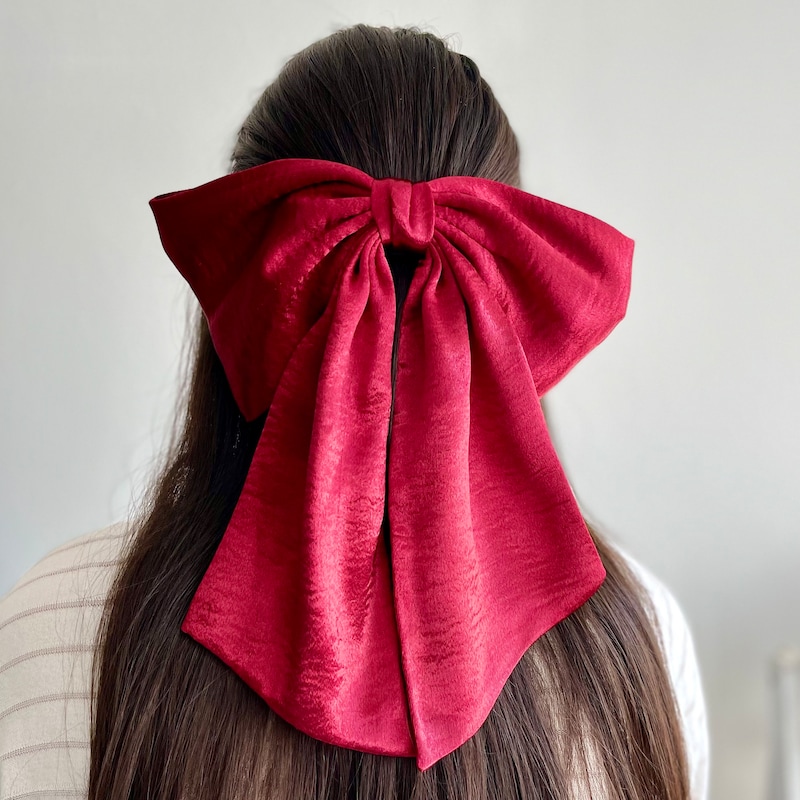 Maroon Hair Bow - Etsy