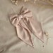 Cream Chiffon Sailor Hair Bow With Pointed Tail Bow Light Weight Beige ...