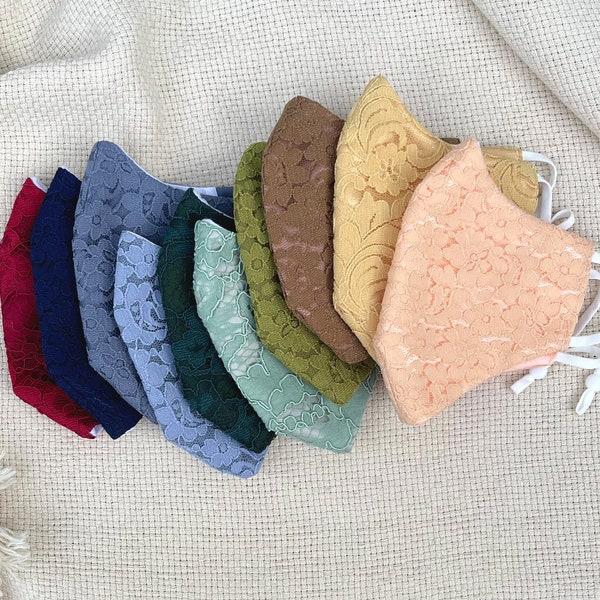 Blue Floral Face Mask - Etsy