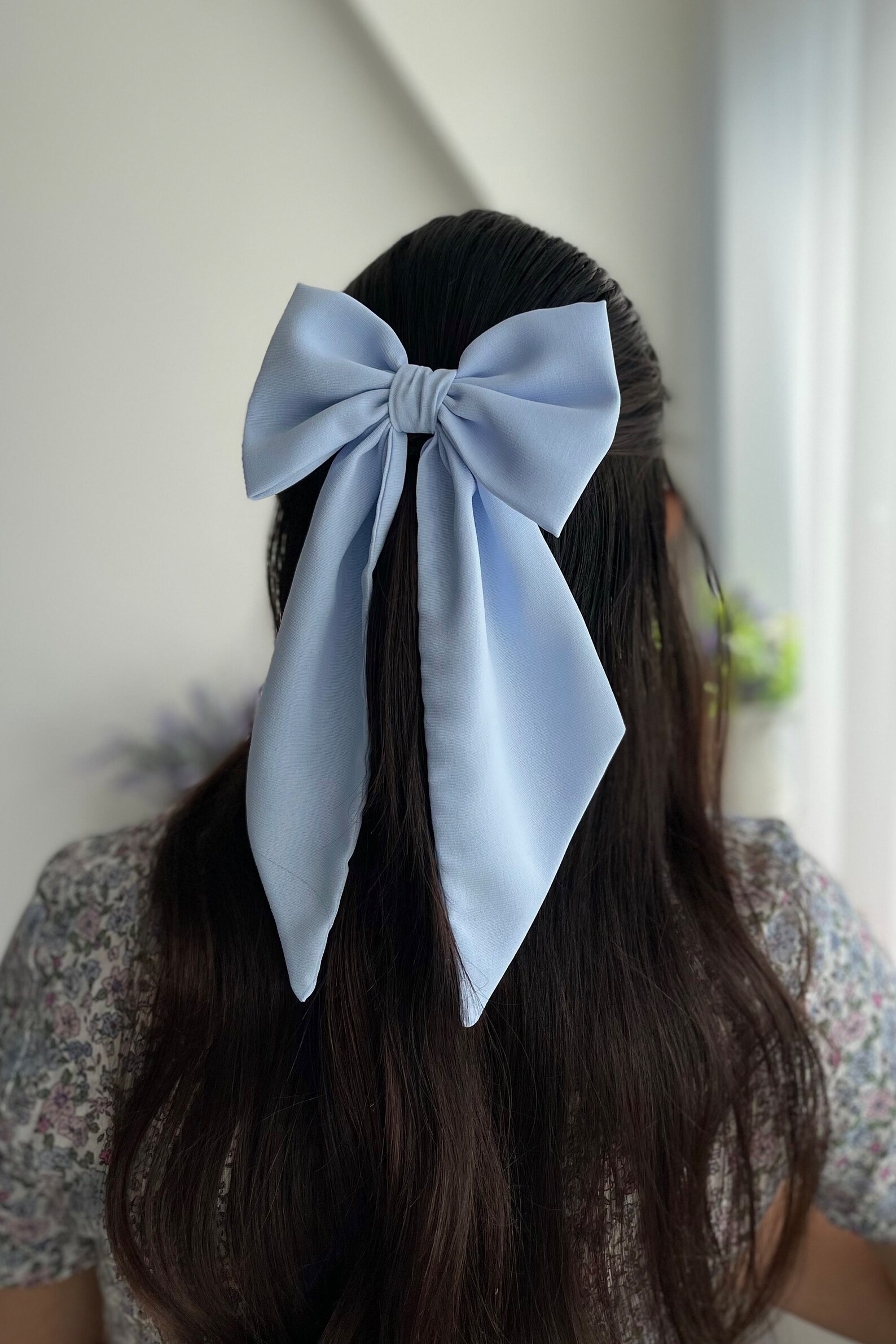 Goldenrod Yellow Sailor Hair Bow Light Weight Chiffon Yellow Bow for ...