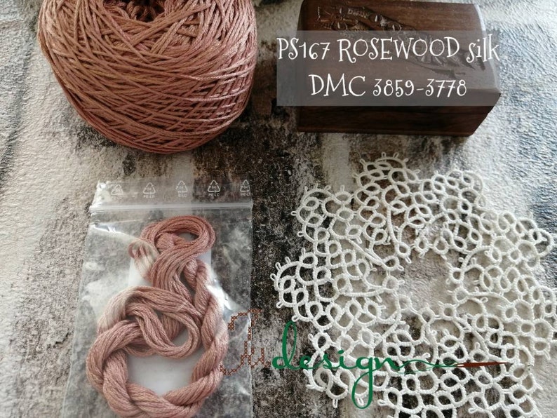 Hand Dyed Stranded Silk Premium Floss PS167 ROSEWOOD Hand Dyed Thread ...