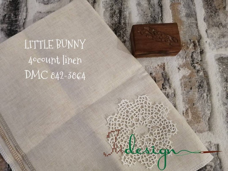 40 Count LITTLE BUNNY Hand Dyed Linen for Cross Stitch - Etsy