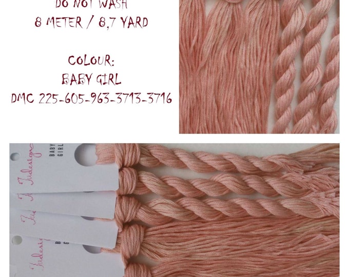 Hand Painted Matt Cotton Floss BLACK RAVEN Hand Dyed Thread for ...