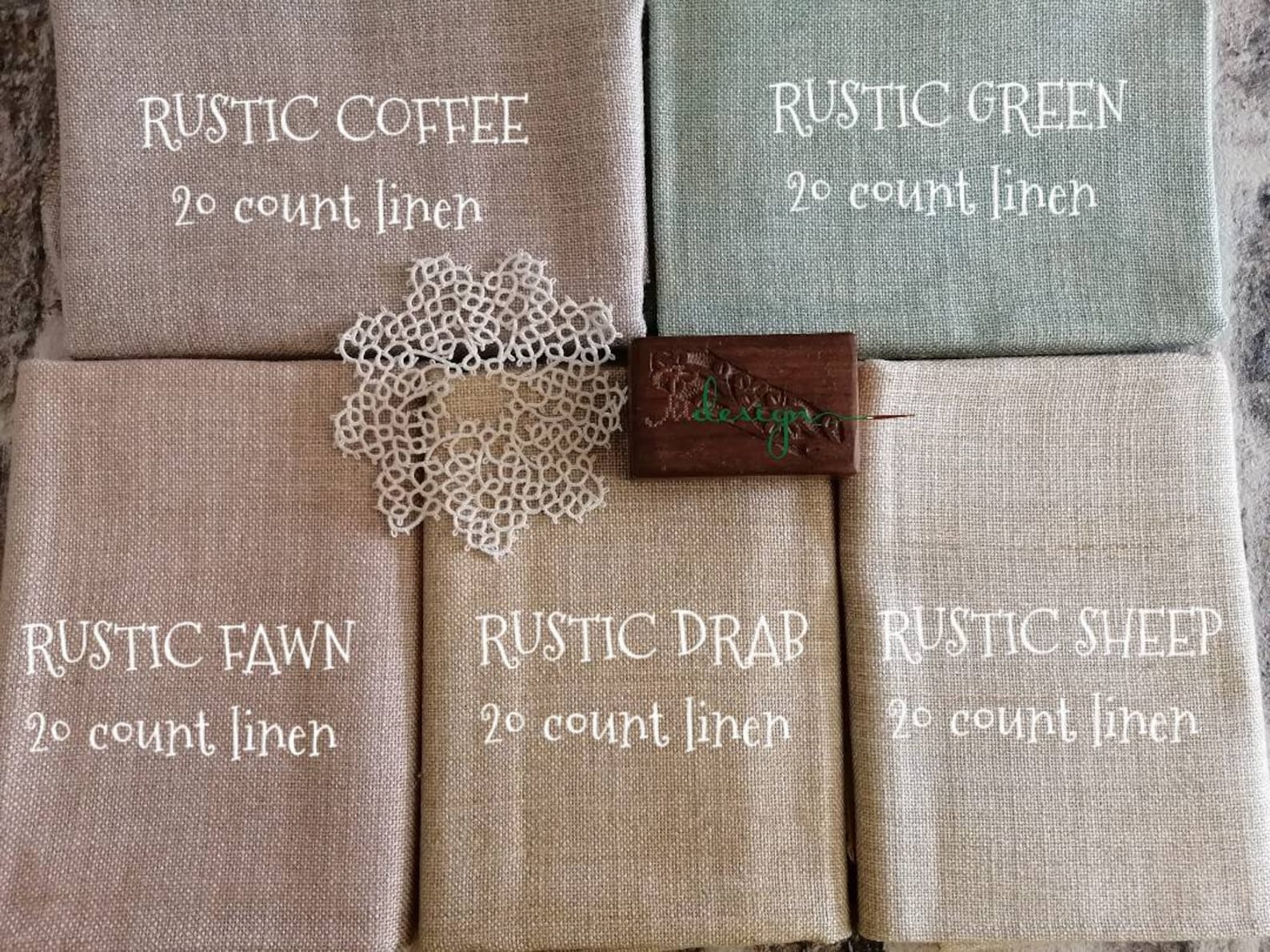 20 Count RUSTIC Hand Dyed Linen in 5 Colors for Cross Stitch | Etsy