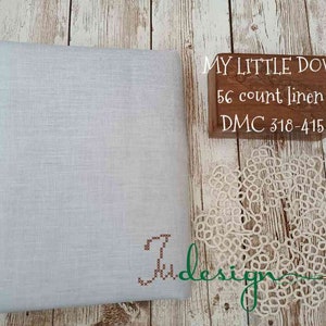 56 Count MY LITTLE DOVE Hand Dyed Linen for Cross Stitch, Hardanger ...
