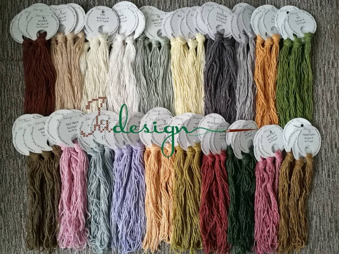 Hand Dyed Stranded Silk Floss IRIS Hand Dyed Thread for - Etsy