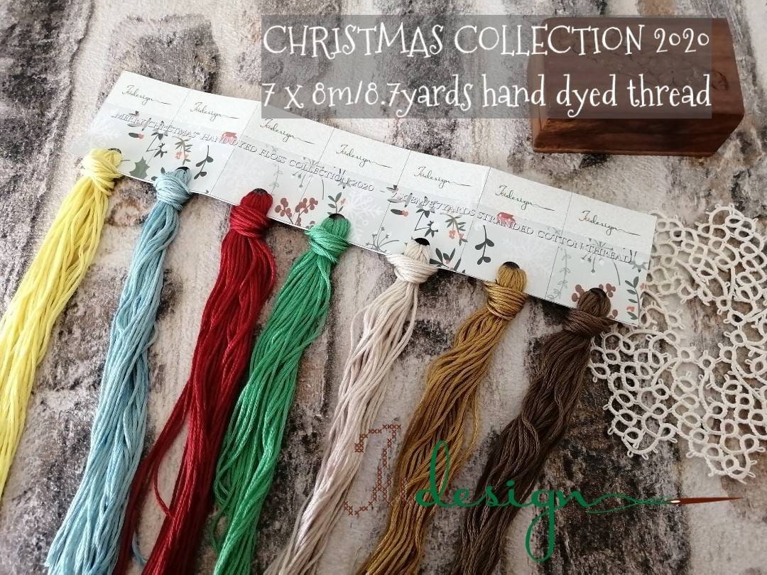 CHRISTMAS COLLECTION 2020 Hand Dyed Thread Collection of Solid ...