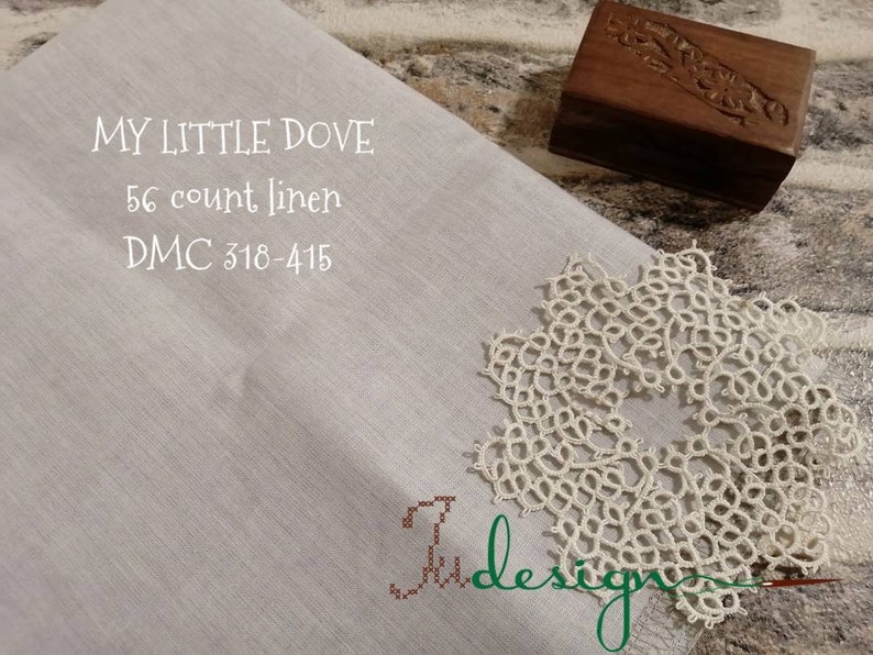 56 Count MY LITTLE DOVE Hand Dyed Linen for Cross Stitch, Hardanger ...