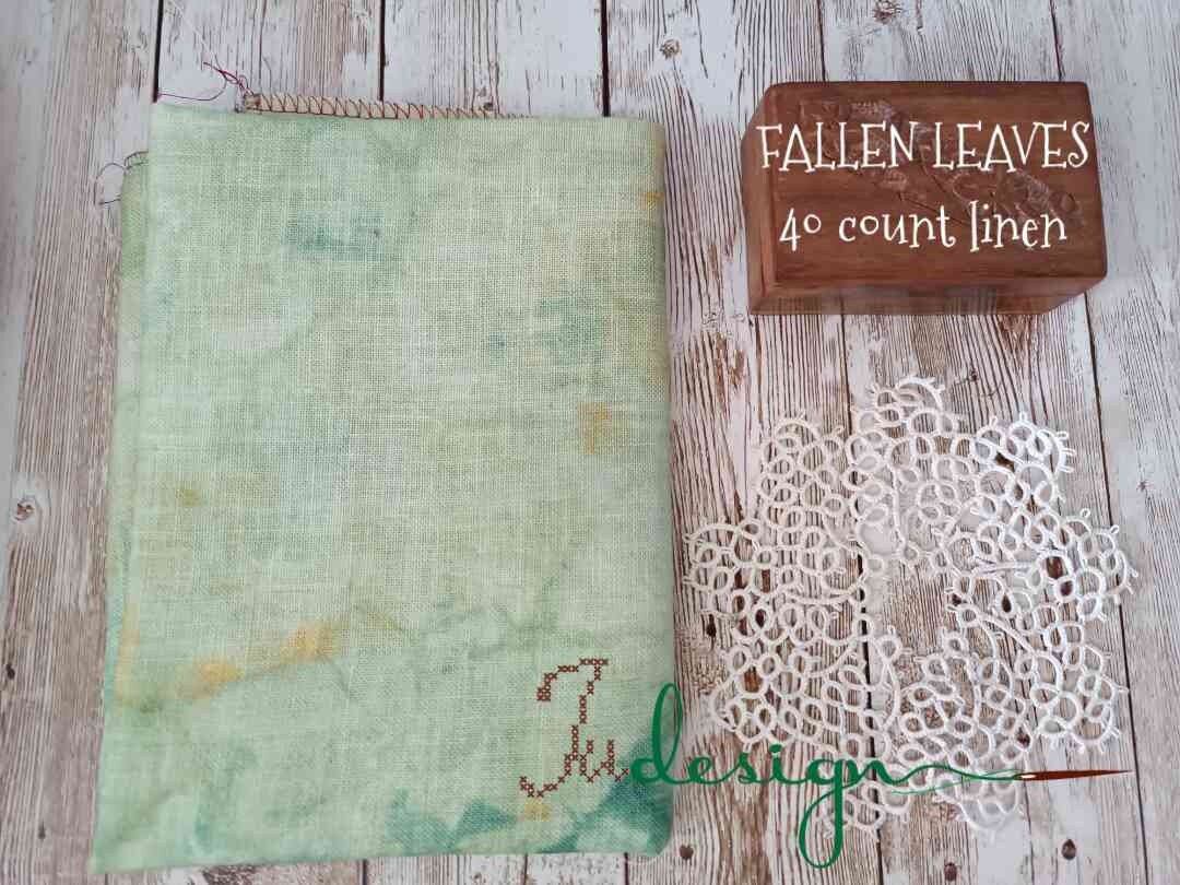 40 Count FALLEN LEAVES Hand Dyed Linen for Cross Stitch, Hardanger ...