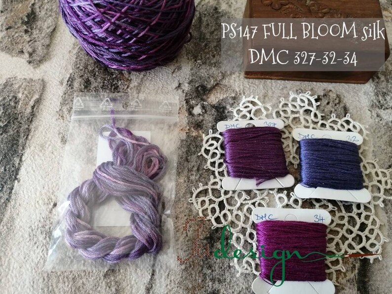 Hand Dyed Stranded Silk Premium Floss PS147 FULL BLOOM Hand - Etsy
