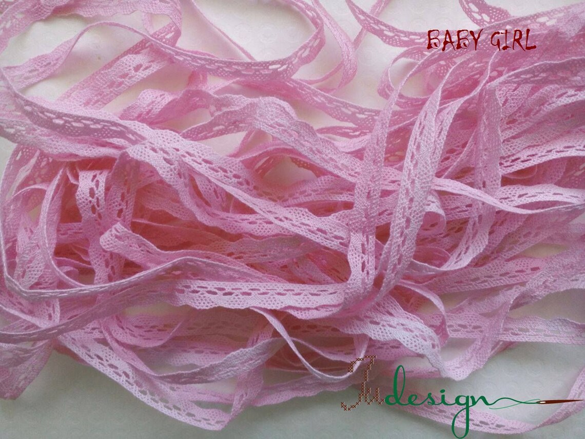 Hand Dyed Cotton Lace BABY GIRL 10mm Wide 22yard - Etsy