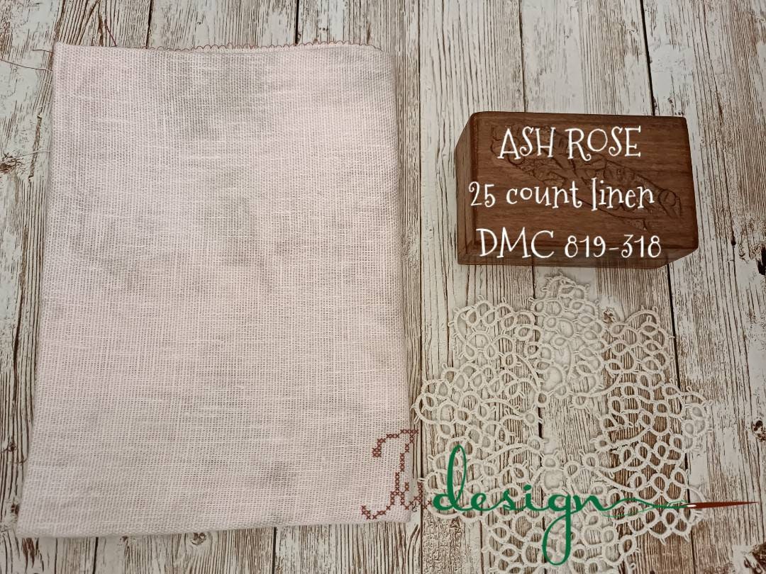 25 Count ASH ROSE Hand Dyed Linen for Cross Stitch, Hardanger ...