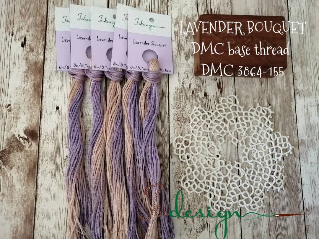 LAVENDER BOUQUET Hand Painted Cotton Floss Hand Dyed Thread for ...
