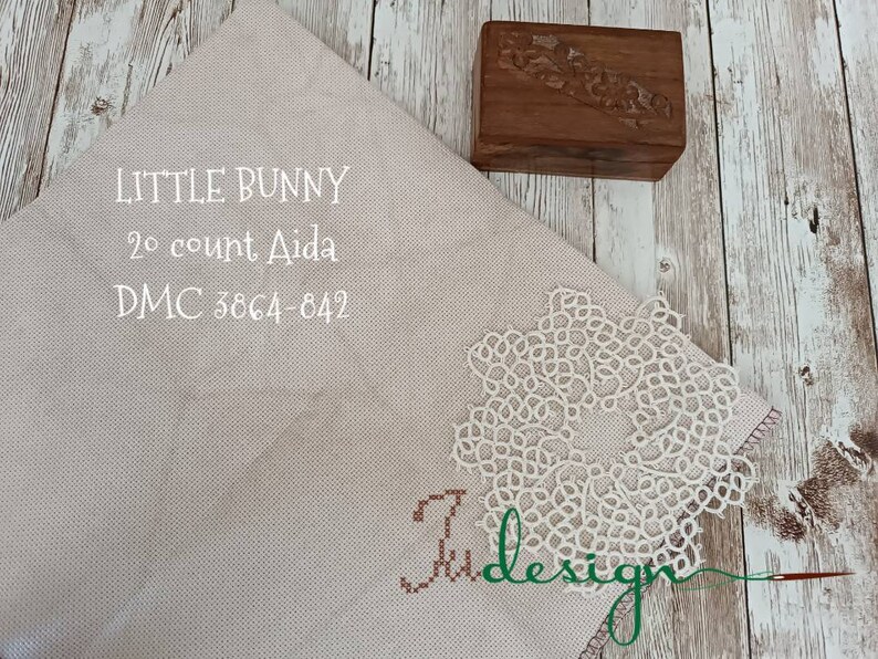 20 Count LITTLE BUNNY Hand Dyed Aida for Cross Stitch, Hardanger ...